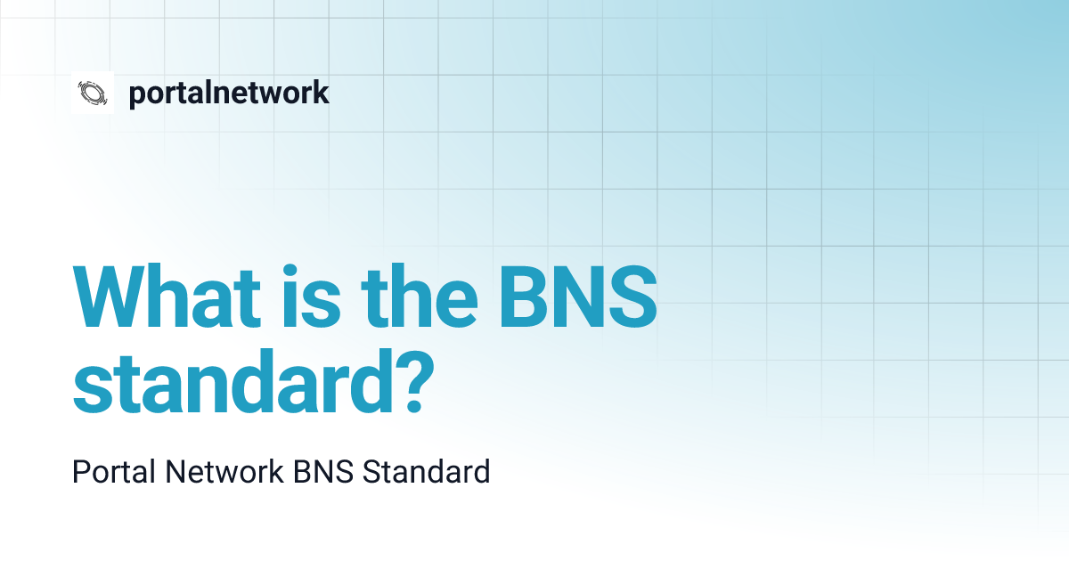 What is the BNS standard? | portalnetwork